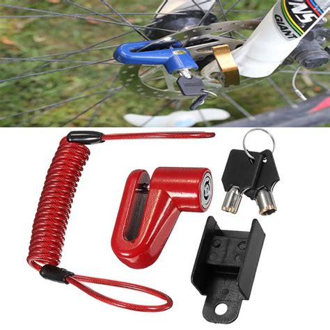 디스크 브레이크 휠 도난 방지 자전거 자물쇠 휴대용 스틸 와이어 케이블 코일 사이클 Mtb 자전거 보안 자물쇠 키 2 개 포함자전거 자물쇠 Aliexpress
