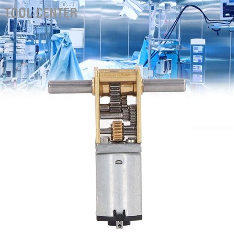 Tool Center Dc มอเตอร์เกียร์ 68rpm เพลาคู่แรงบิดขนาดใหญ่เสียงรบกวนต่ำเกียร์ลดเกียร์มอเตอร์ Dc6v