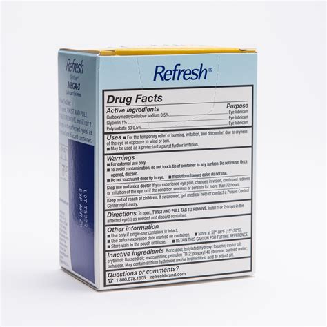 Refresh Optive Mega 3 Pf Lubricant Eye Drops 30 Vials Peeq Pro