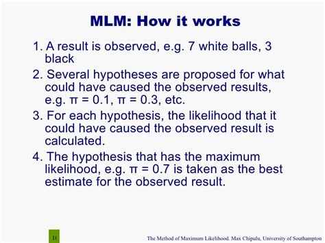 The Method Of Maximum Likelihood