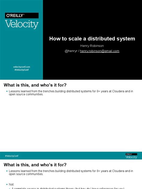 How To Scale A Distributed System Pdf Scalability Distributed