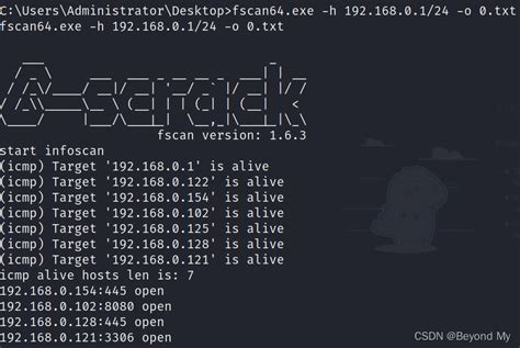 内网探测（主机存活、端口、web资产）内网资产探测 Csdn博客