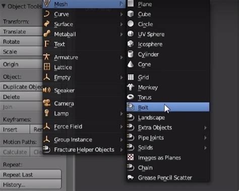 Modeling Why I Dont Have A Bolt Mesh In Blender Blender Stack