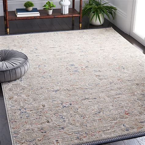Safavieh Vivaldi 596a Ivorynavy 5 X 8 Rectangular Area Rug In The Rugs