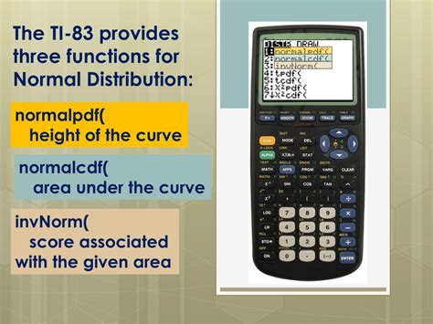Ppt Normal Distribution Using The Ti 83 Graphing Calculator