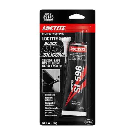 Loctite Si 598 Black Maxx Silicone 95g For Sale Online Mektronics