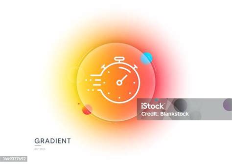 타이머 라인 아이콘입니다 시간 관리 기호입니다 스톱 워치 그라데이션 블러 버튼입니다 벡터 개념에 대한 스톡 벡터 아트 및 기타 이미지 Istock