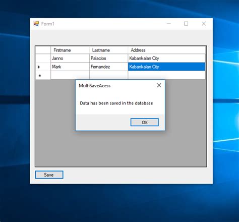 How To Save Multiple Data Using VB Net And Access Database SourceCodester