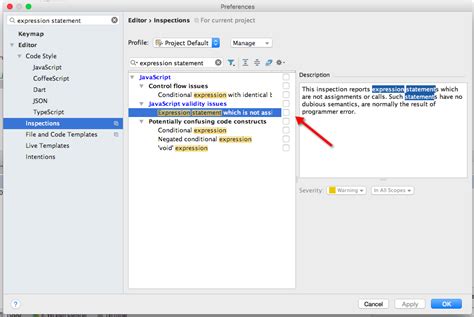 Javascript How To Turn Off Jshint Error In Webstorm Stack Overflow