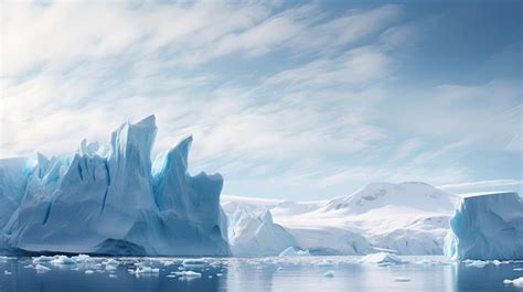 Premium Photo A Photo Of A Glacier With Icebergs Calving Towering Ice