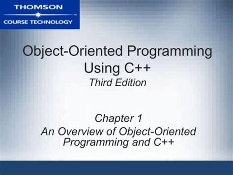 Object Oriented Programming Using C Third Edition