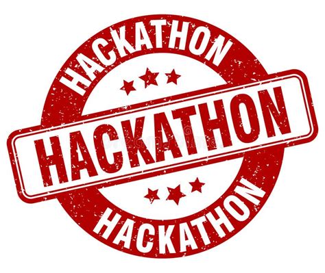Hackathon Stamp Hackathon Label Round Grunge Sign Stock Vector Illustration Of Sign White