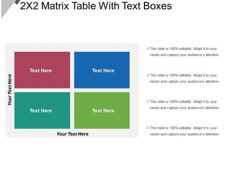 2x2 Matrix Slide Team