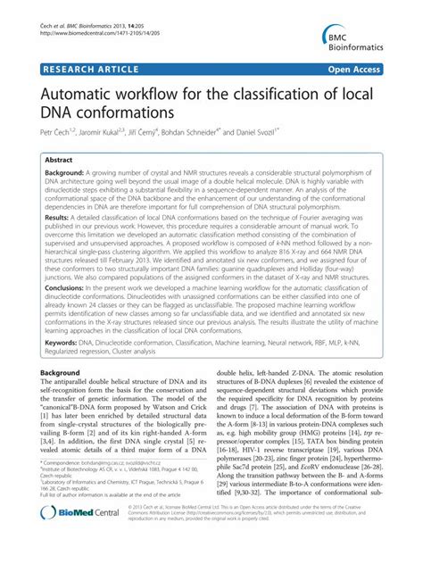 Pdf Automatic Workflow For The Classification Of Local Dna