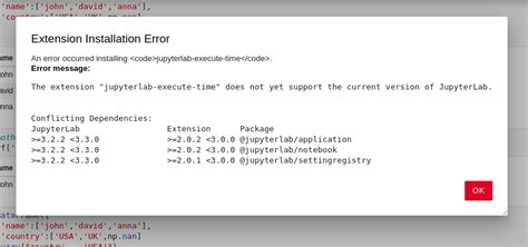 Cant Install Extension On Jupyterlab 322 · Issue 57 · Deshaw