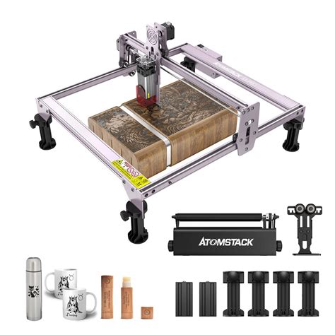Atomstack A5 Pro Laser Engraver 40w With R3 Pro Laser Rotary Roller Se