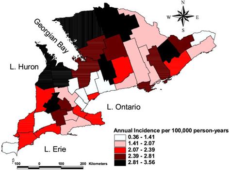 Distribution Of Standardized Unsmoothed Giardiasis Rates At Census