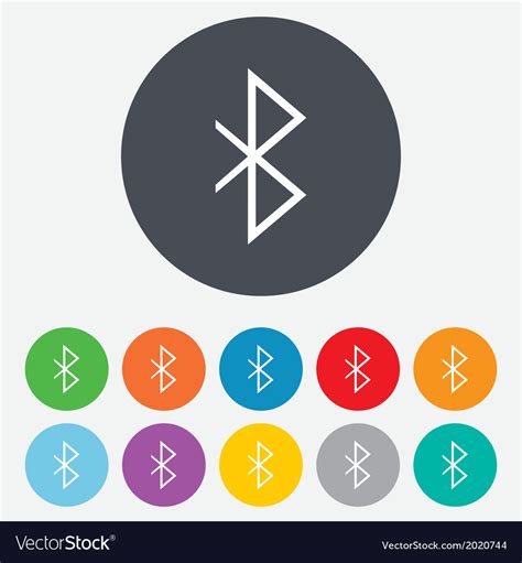 Bluetooth Sign Icon Mobile Network Symbol Vector Image