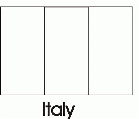 Italy Flag Coloring Page Colouringpages
