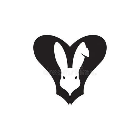 Black And White Illustration Features A Stylized Rabbit Head Within A