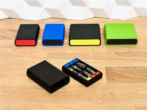 compact bit box pocket size driver bit storage by glennovits 3d