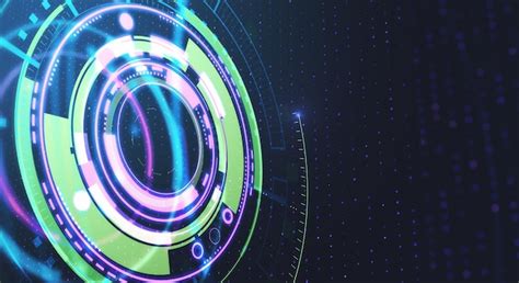 Premium Photo Glowing Interface Background