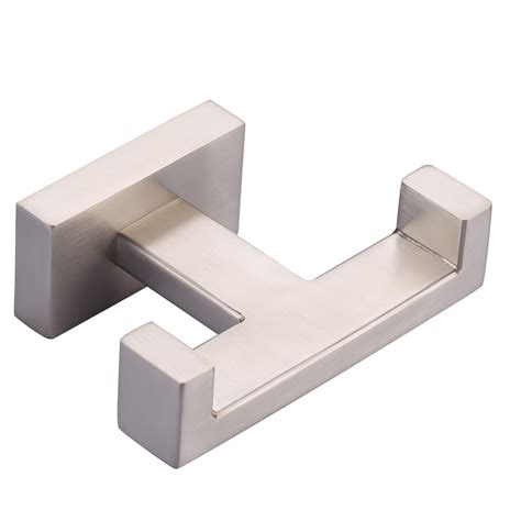 Iviga Double Bathroom Towel Hook For Wall Mounted Brushed Nickel