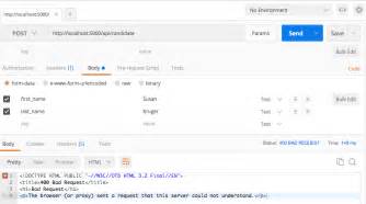 Python Flask Returns 400 On Post Request From Postman Stack Overflow