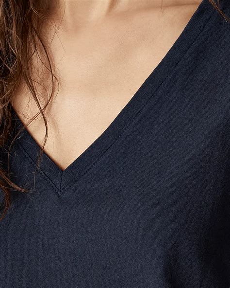 Vintage Jersey Classic Fit V Neck T Shirt For Women Jcrew