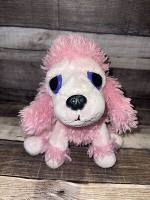 Russ Berrie Susi Pink Poodle Plush Dog Big Eyes Stuffed Animal 9