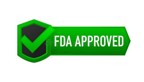 Fda Approved Banner Fda Approved Text Food And Drug Administration Approved Stamp Vector