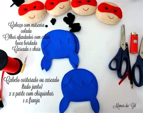 Boneca Ladybug Em Feltro Com Moldes Para Presente Molde Para Artesanato