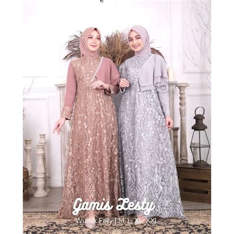 Jual Quallo Kebaya Gamis Lesty Lk Baju Dress Kondangan Mewah