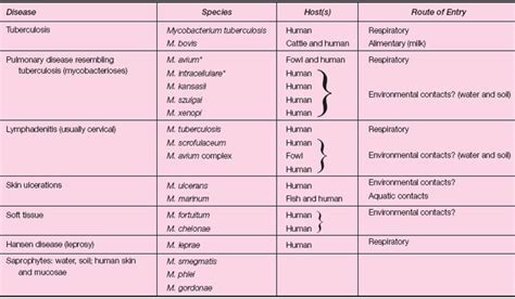 Mycobacterium Types