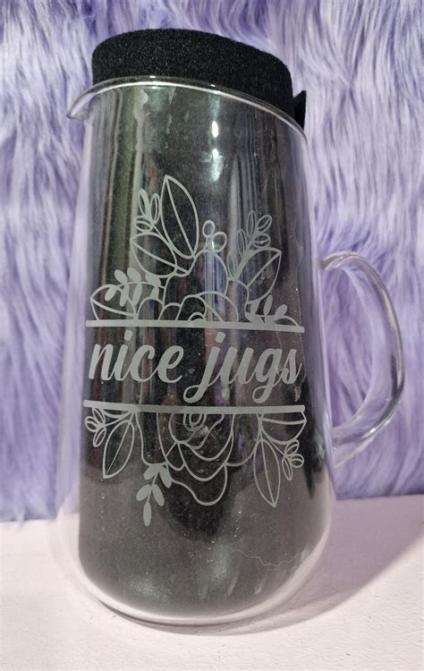 Nice Jugs Glass Pitcher Etsy