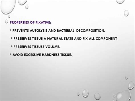 Histopathology Fixation Of Tissues Classification And Properties Of