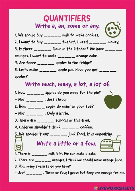 Quantifiers Online Exercise For Grade 7 In 2025 Teaching English