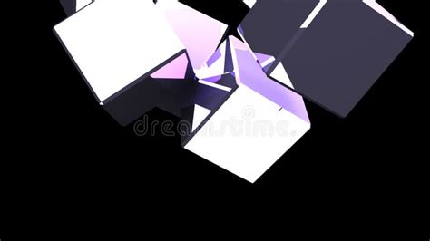 Black Cubes Abstract On White Background Stock Video Video Of Together Design 104548535