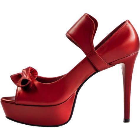 Red High Heels Shoes For Woman Ai Generative 30761171 Png