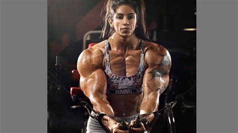 Worlds Biggest Biceps Girl Kristen Muscle Girl Tall Girl