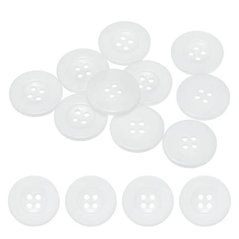 Uxcell 50pcs 40l Sewing Buttons 1 25mm Resin Round Flat 4 Hole Craft