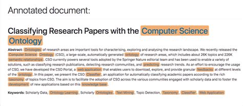 Classifying Research Papers With The Computer Science Ontology Angelo