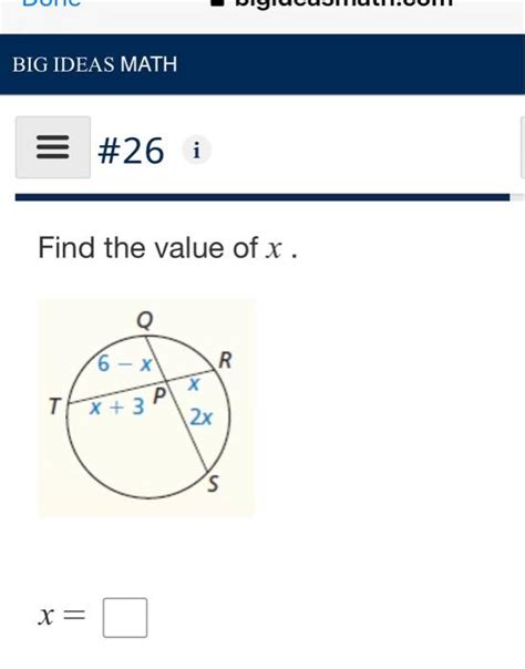 Solved Find The Value Of X X Chegg Com