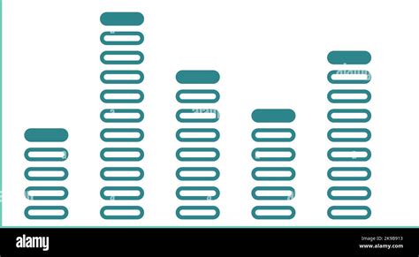 Data Visualisation Template Stacked Column Chart Icon Stock Vector