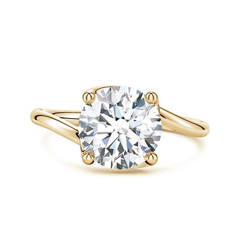 Lab Grown Solitaire Round Diamond Infinity Engagement Ring