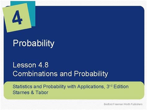 Probability Lesson Combinations And Probability Statistics