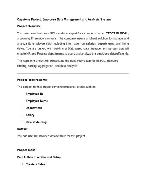 Chapter 3 Capstone Project Pdf Salary Sql