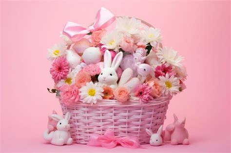 Premium AI Image Celebrate Spring With Showcasing A Cute Bunny And