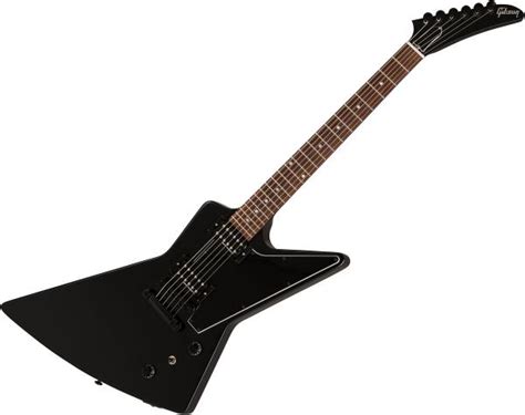 Solid body elektrische gitaar Gibson Explorer Tribute - satin ebony zwart