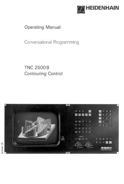 Operating Manual Conversational Programming Tnc Heidenhain